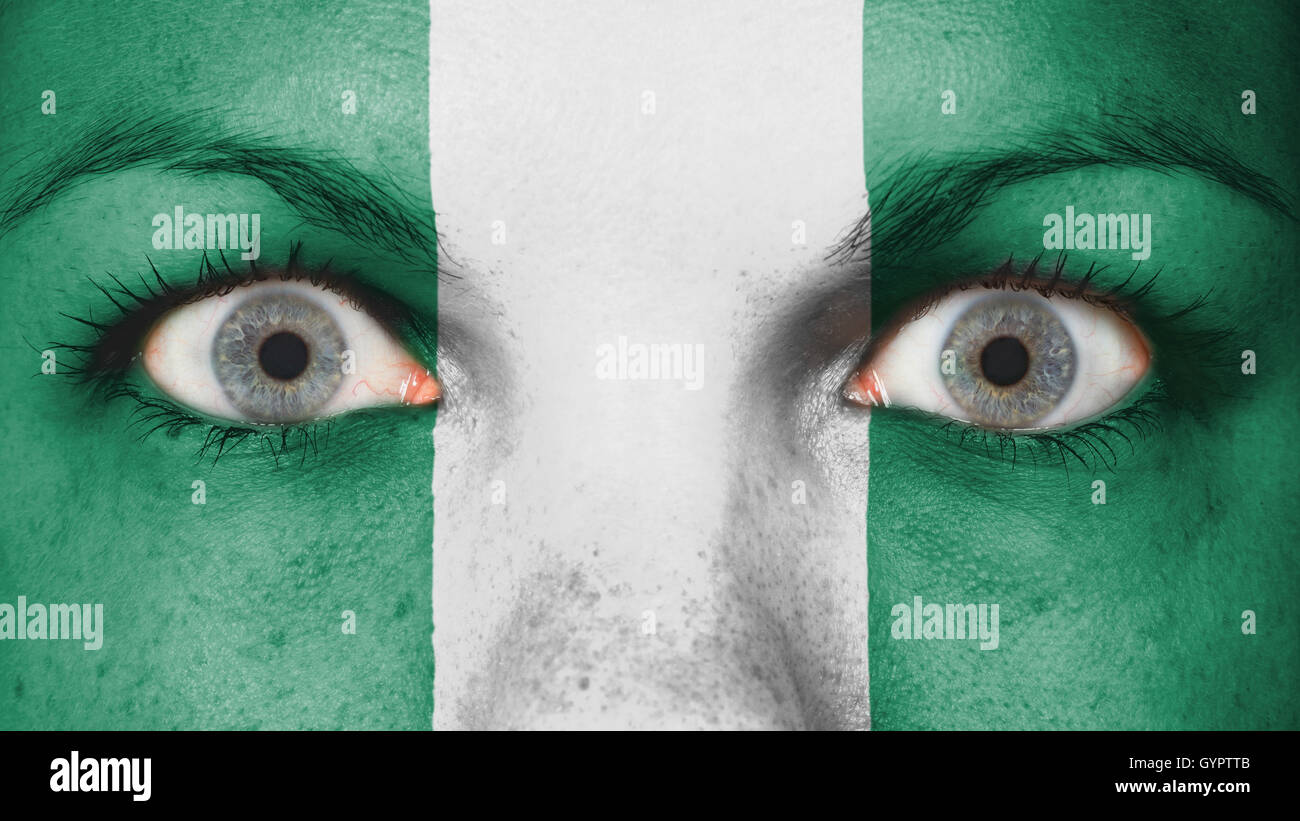Close up of eyes with flag Stock Photo - Alamy