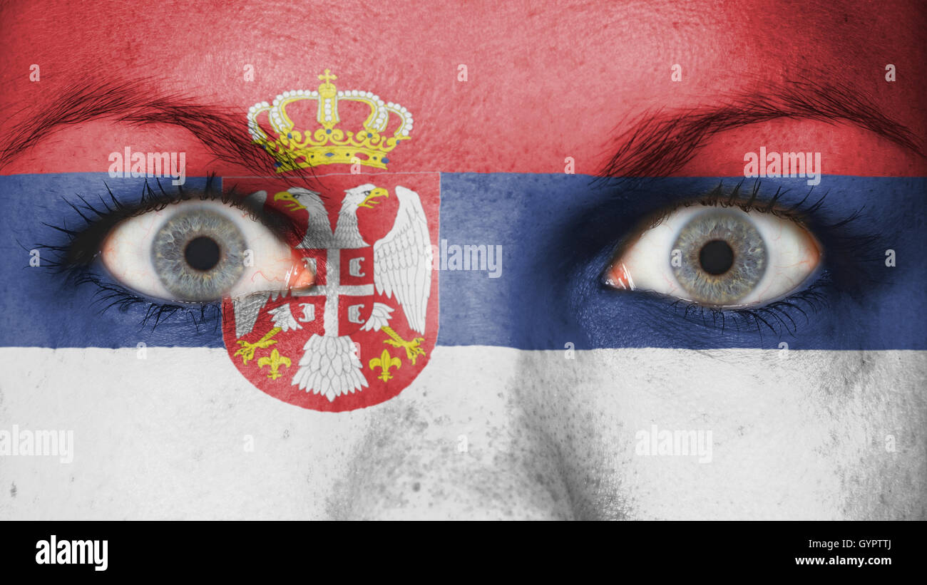 Close up of eyes with flag Stock Photo - Alamy