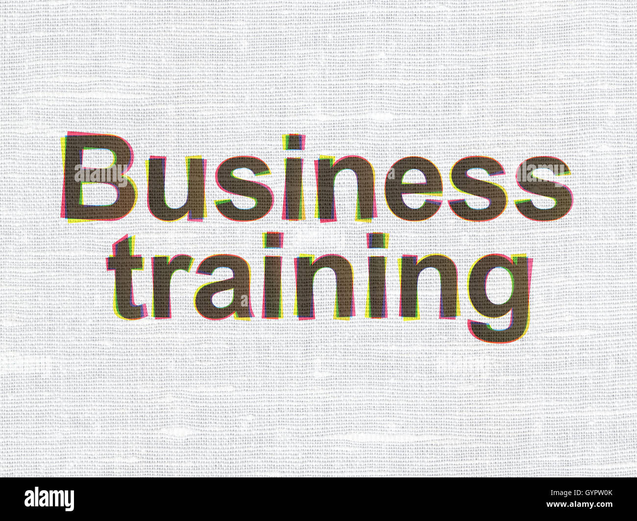 Education concept: Business Training on fabric texture background Stock ...