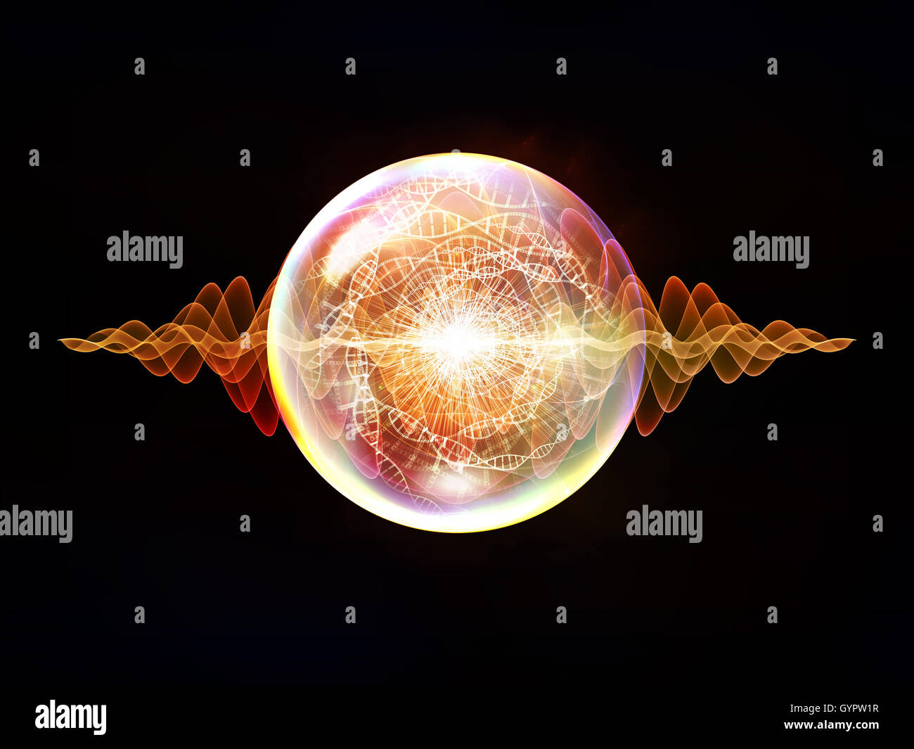 Virtual Wave Particle Stock Photo - Alamy