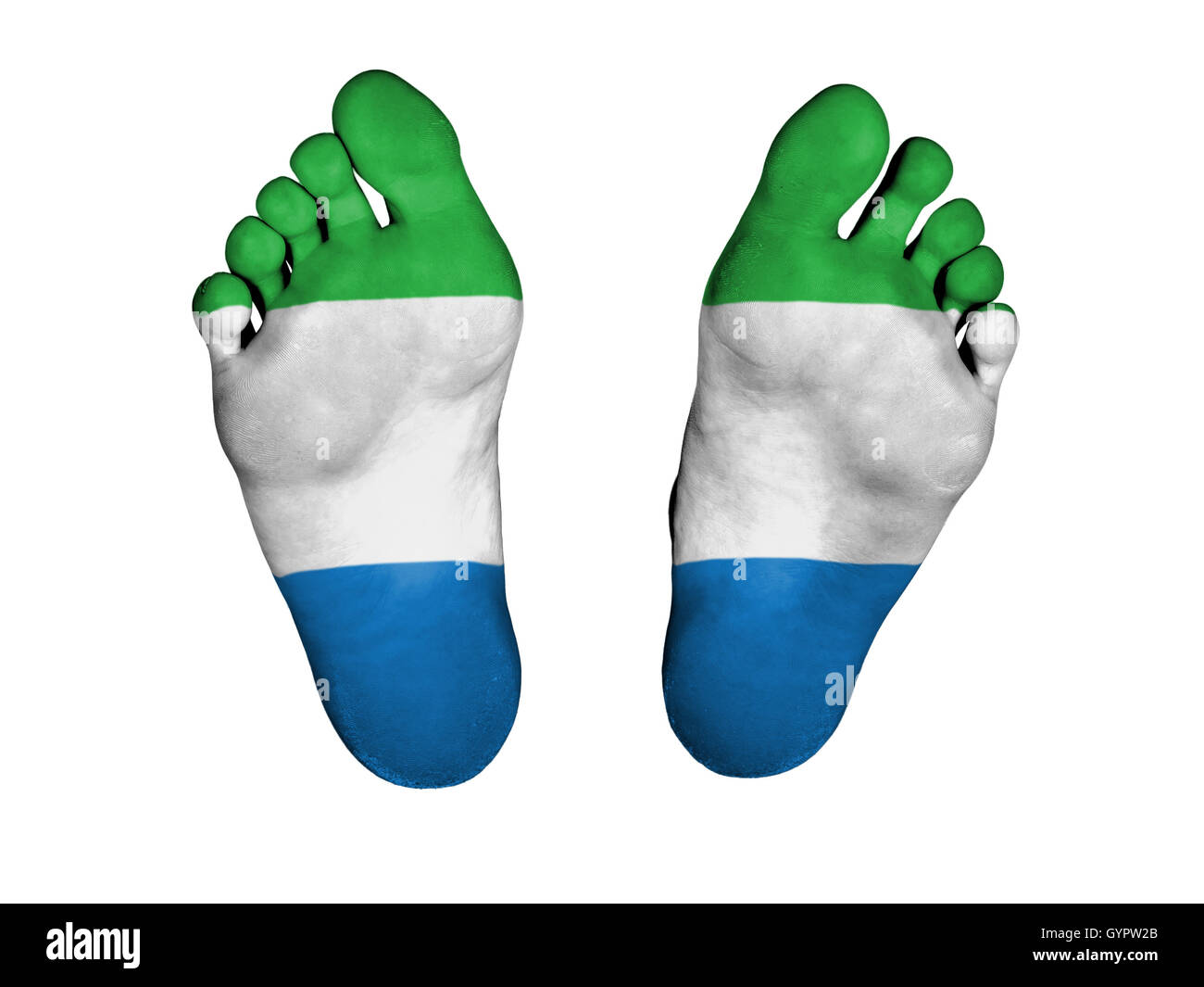 Feet with flag Stock Photo - Alamy