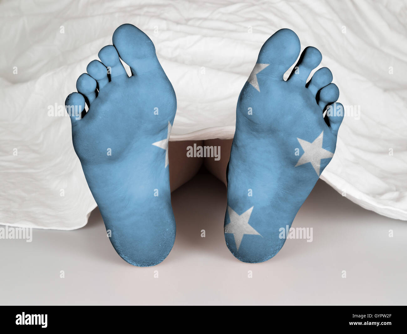 Feet with flag Stock Photo - Alamy