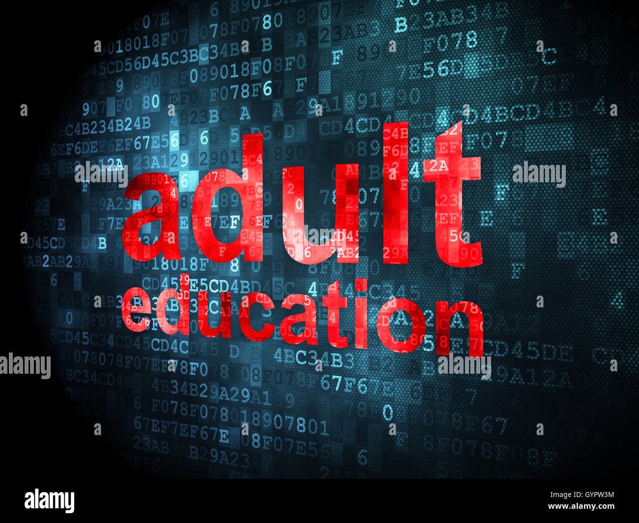 Education concept: Adult Education on digital background Stock Photo ...