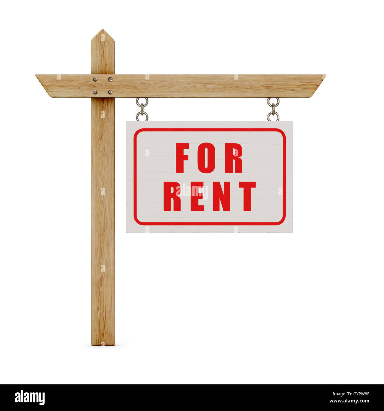 For rent sign , This is a 3d computer generated image. Isolated on ...