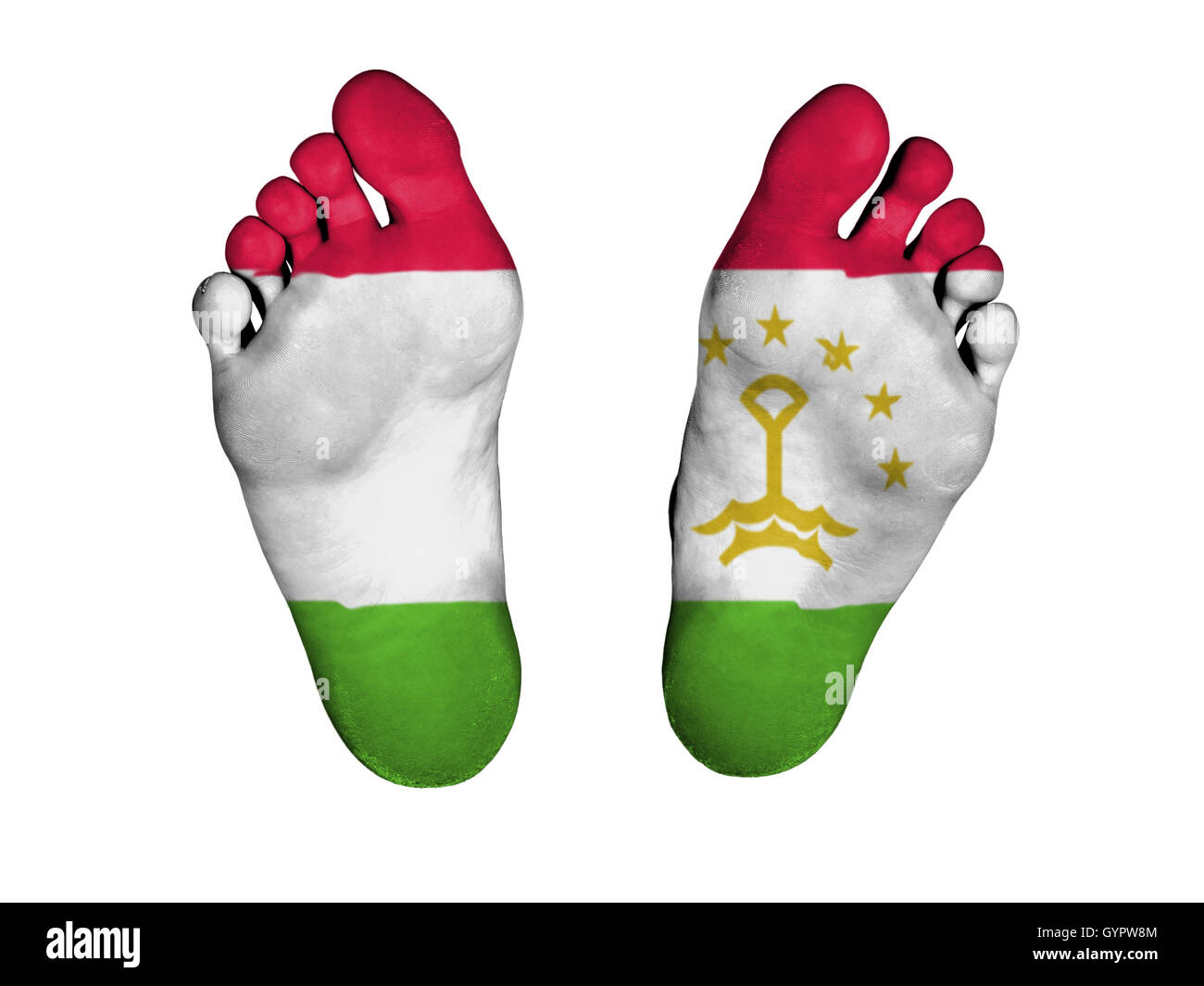 Feet with flag Stock Photo - Alamy