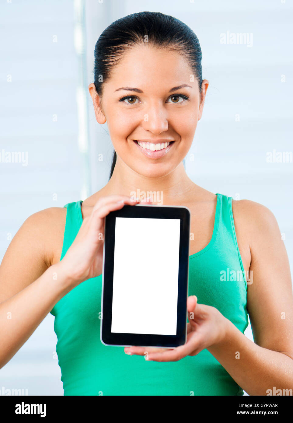 girl with the TouchPad Stock Photo - Alamy