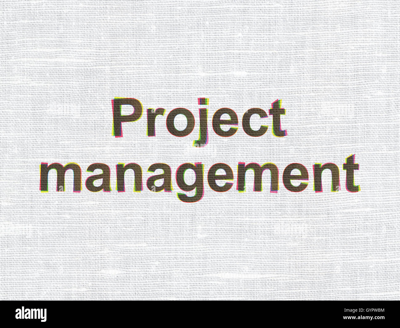 Finance concept: Project Management on fabric texture background Stock ...