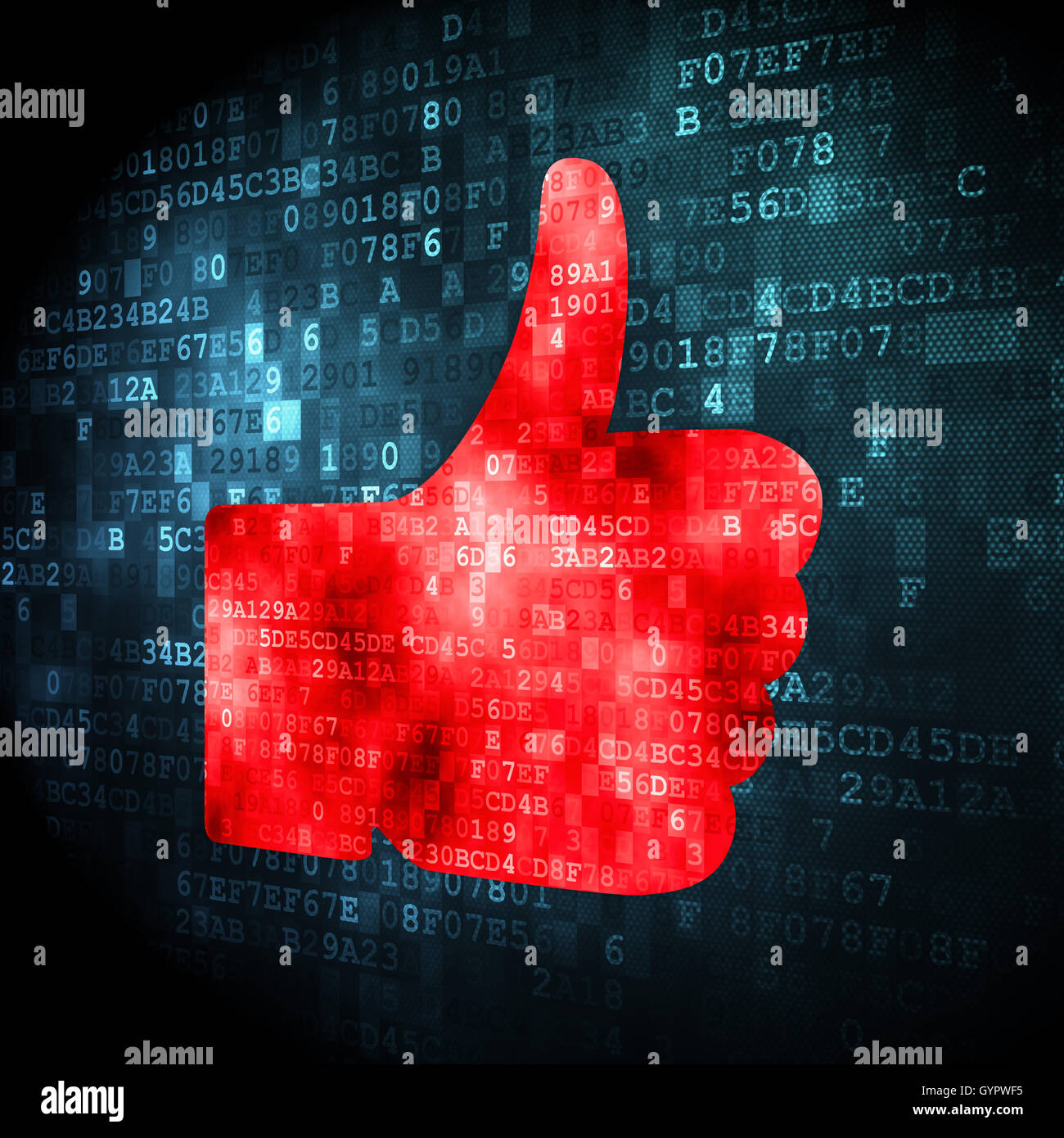 Social network concept: Like on digital background Stock Photo - Alamy
