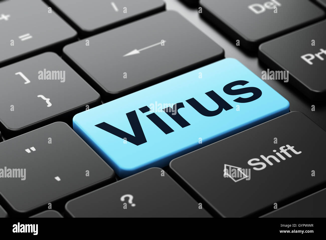 Protection concept: Virus on computer keyboard background Stock Photo ...