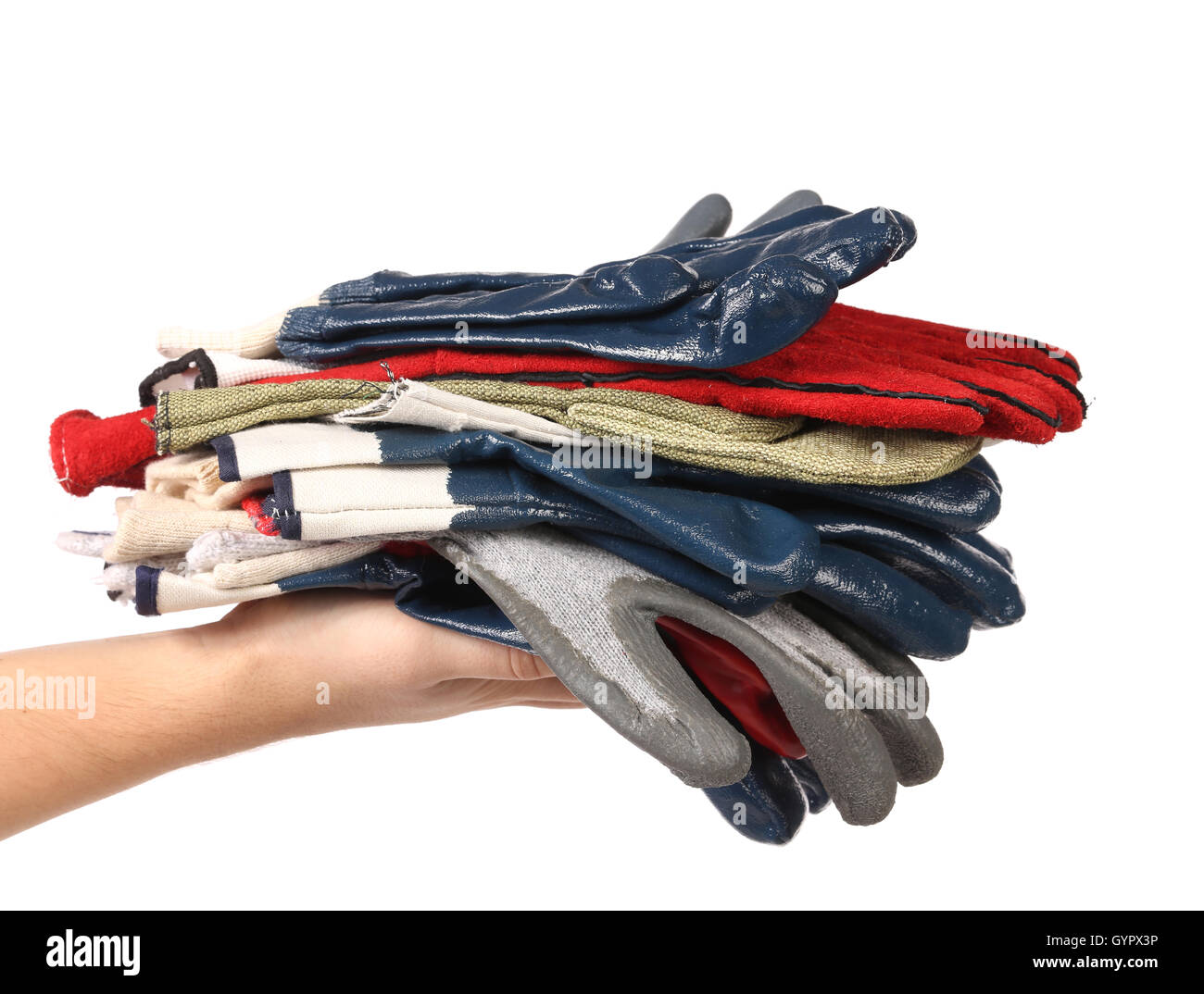 Rubber gloves on a hand Stock Photo - Alamy