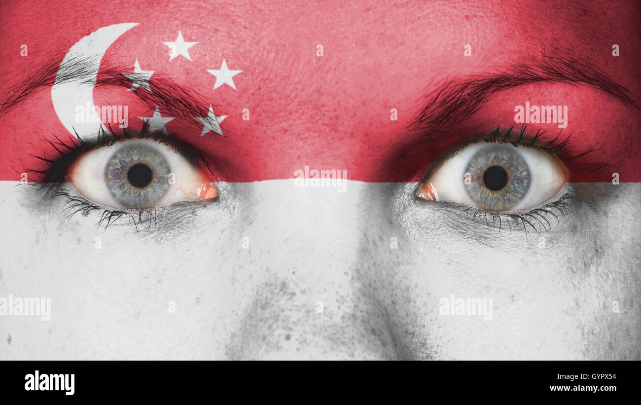Close up of eyes with flag Stock Photo - Alamy