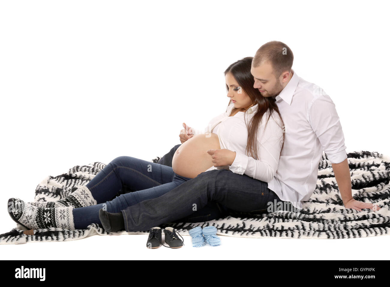 Beautiful couple expecting a baby Stock Photo - Alamy