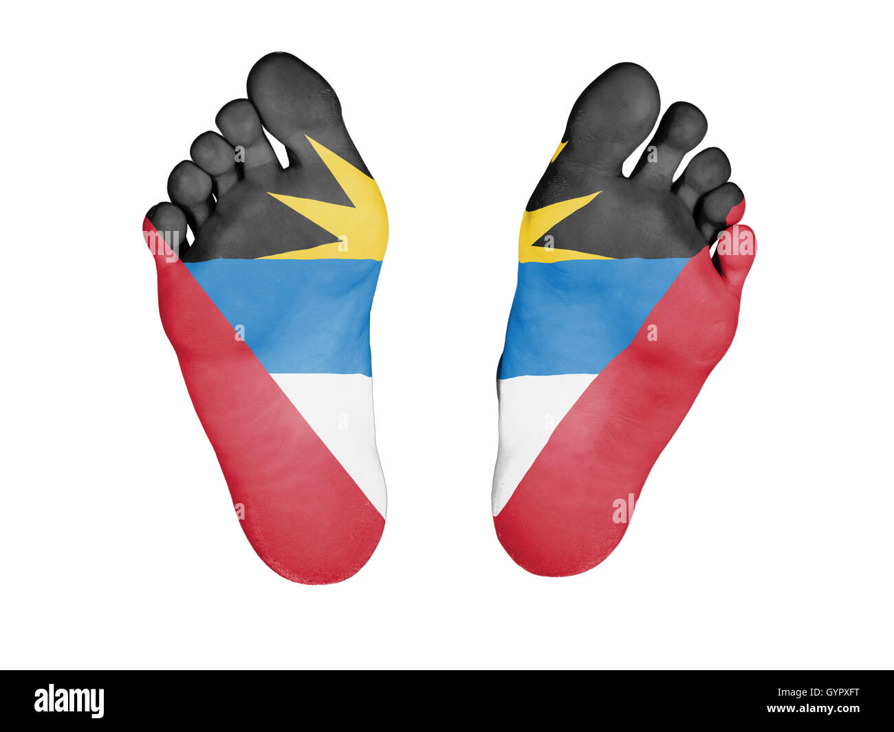Feet with flag Stock Photo - Alamy