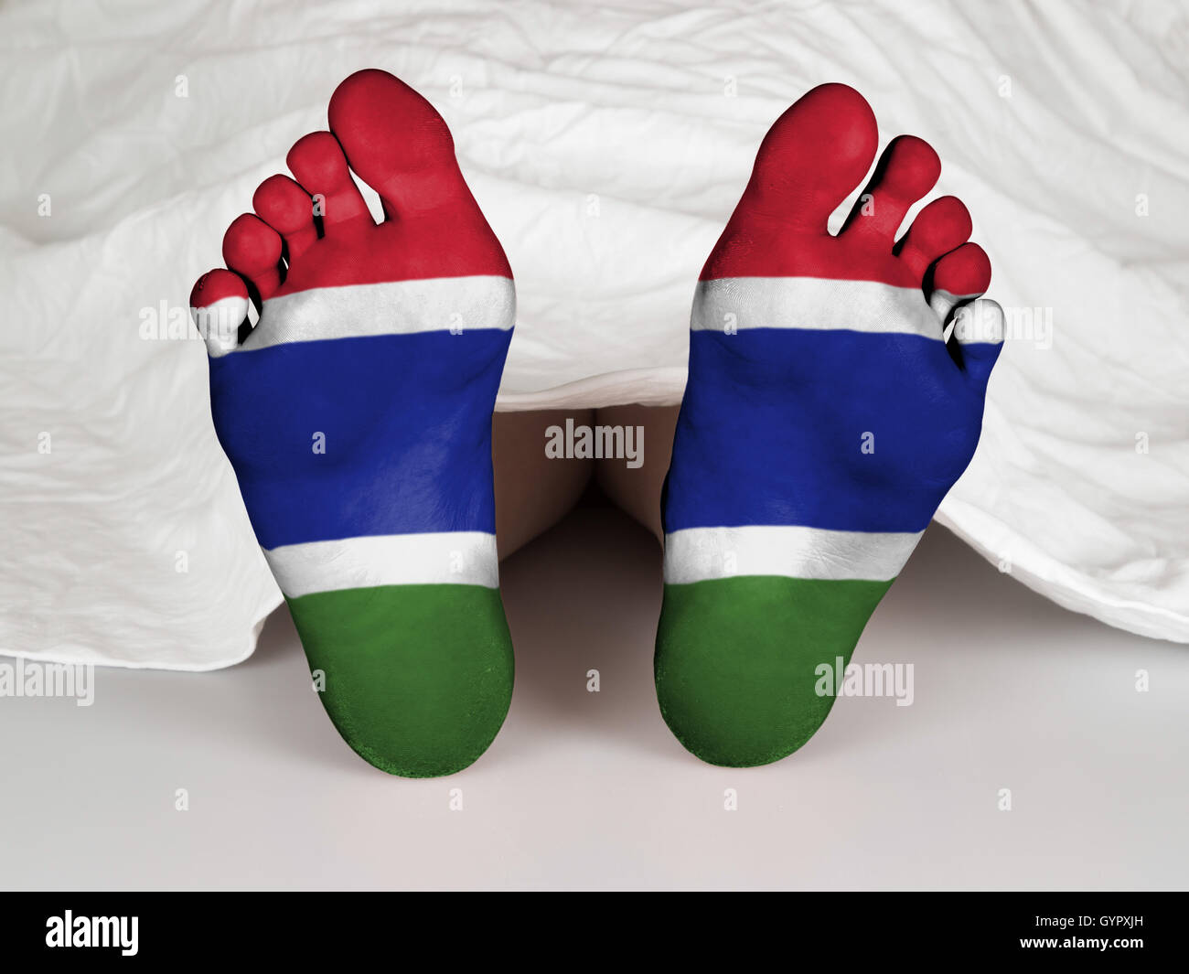 Feet with flag Stock Photo - Alamy