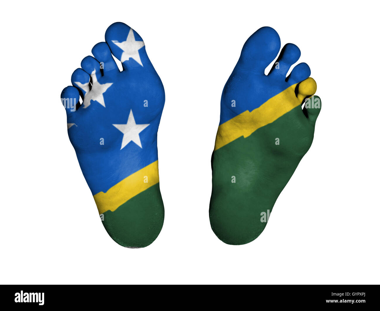 Feet with flag Stock Photo - Alamy