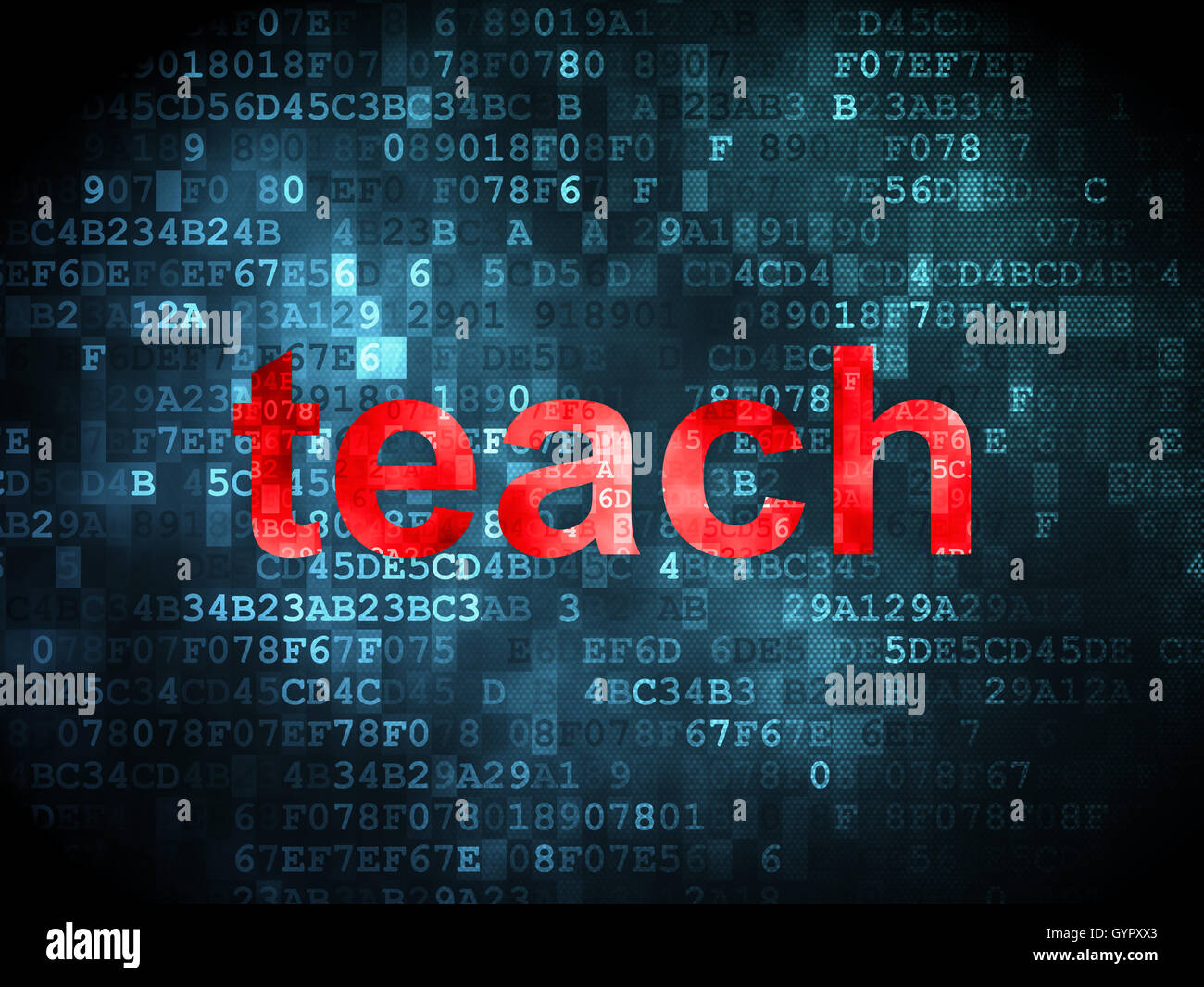 Education concept: Teach on digital background Stock Photo - Alamy