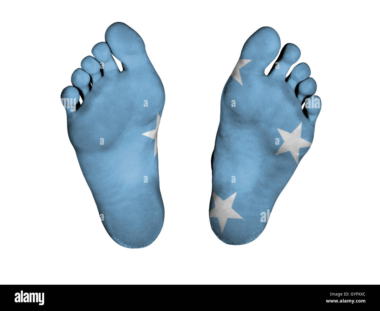 Feet with flag Stock Photo - Alamy