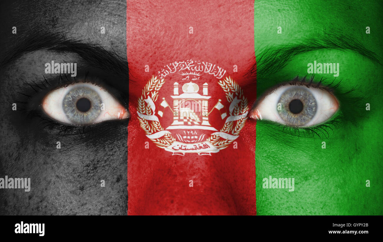 Close up of eyes with flag Stock Photo - Alamy