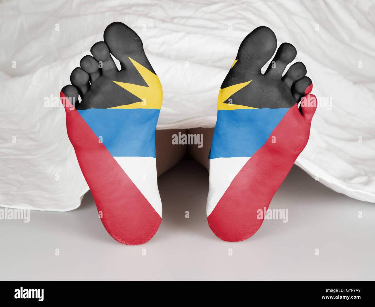 Feet with flag Stock Photo - Alamy