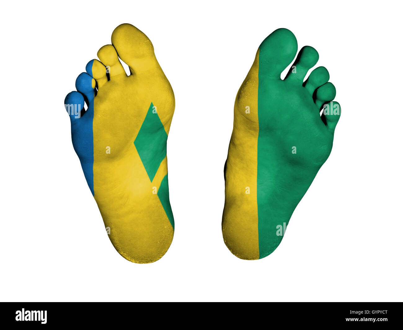 Feet with flag Stock Photo - Alamy