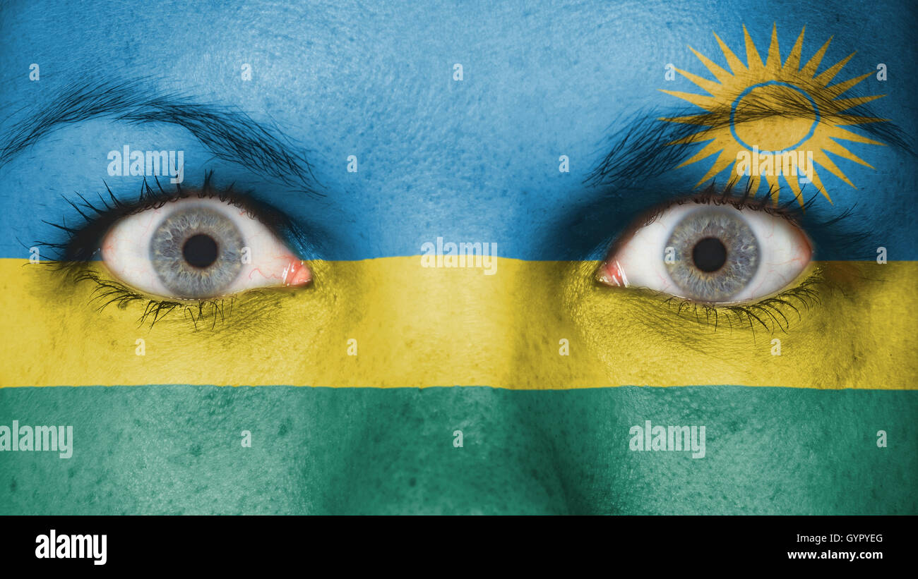 Close up of eyes with flag Stock Photo - Alamy