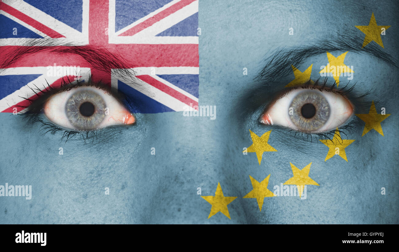 Close up of eyes with flag Stock Photo - Alamy