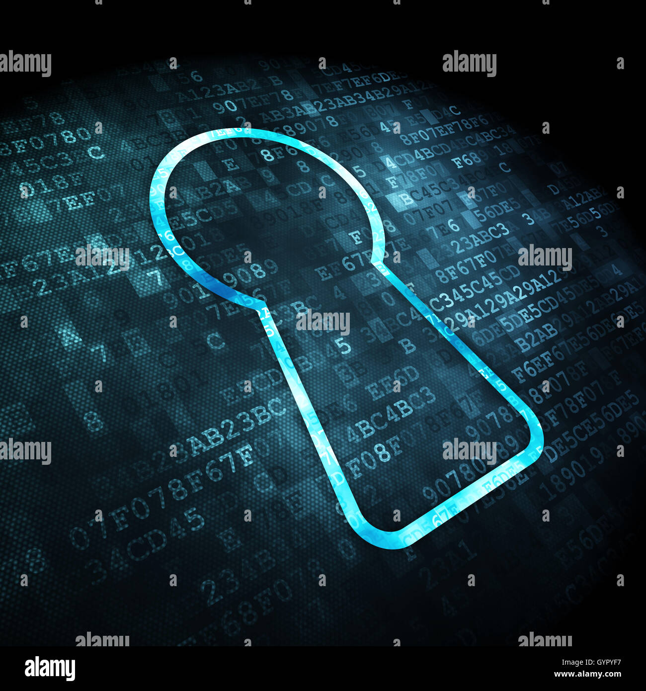 Information concept: Keyhole on digital background Stock Photo - Alamy