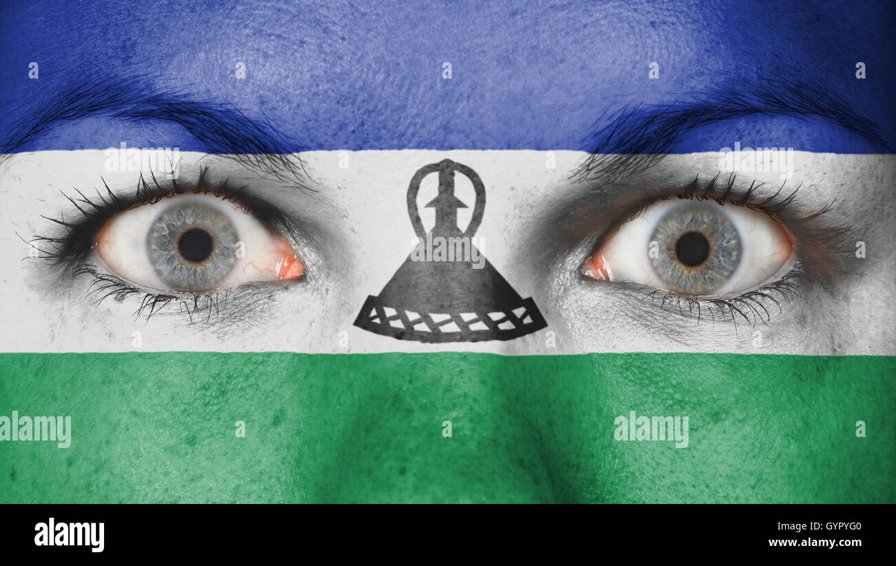 Close up of eyes with flag Stock Photo - Alamy