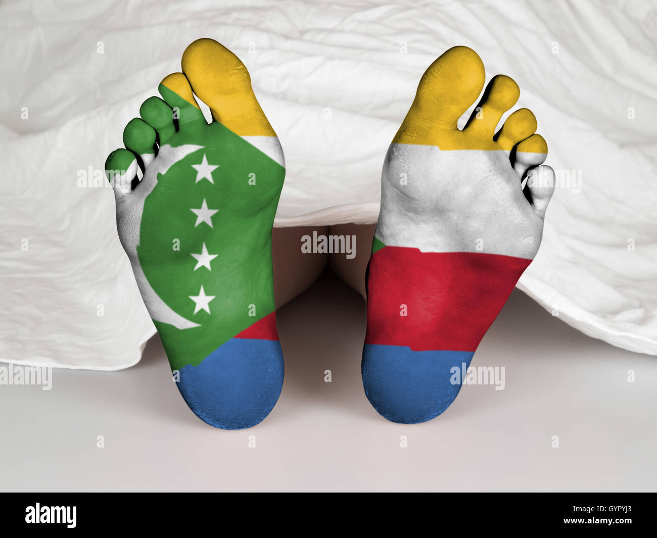 Feet with flag Stock Photo - Alamy
