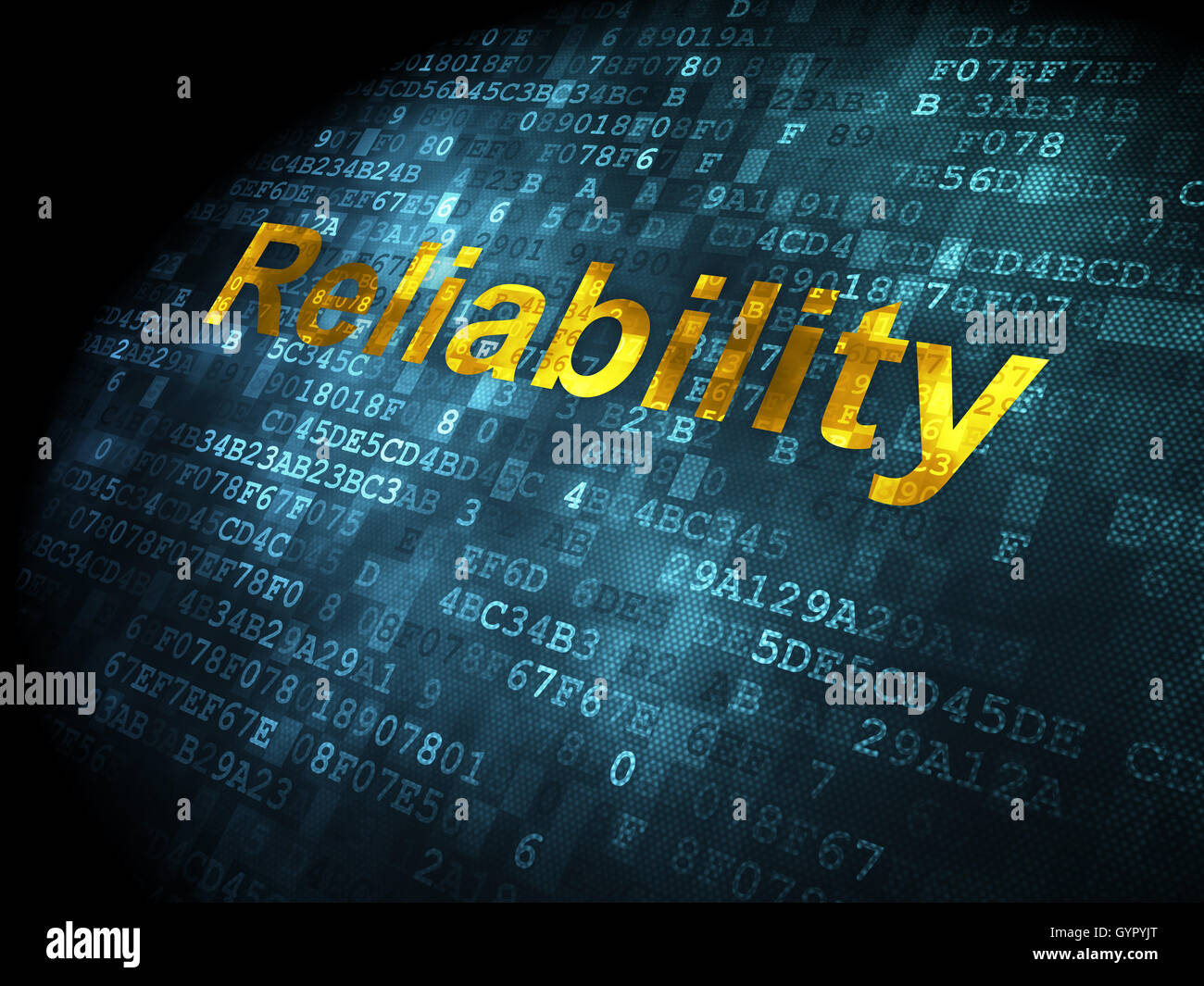Finance concept: Reliability on digital background Stock Photo - Alamy