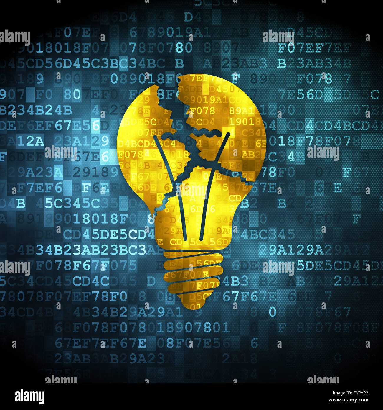 Finance concept: Light Bulb on digital background Stock Photo - Alamy