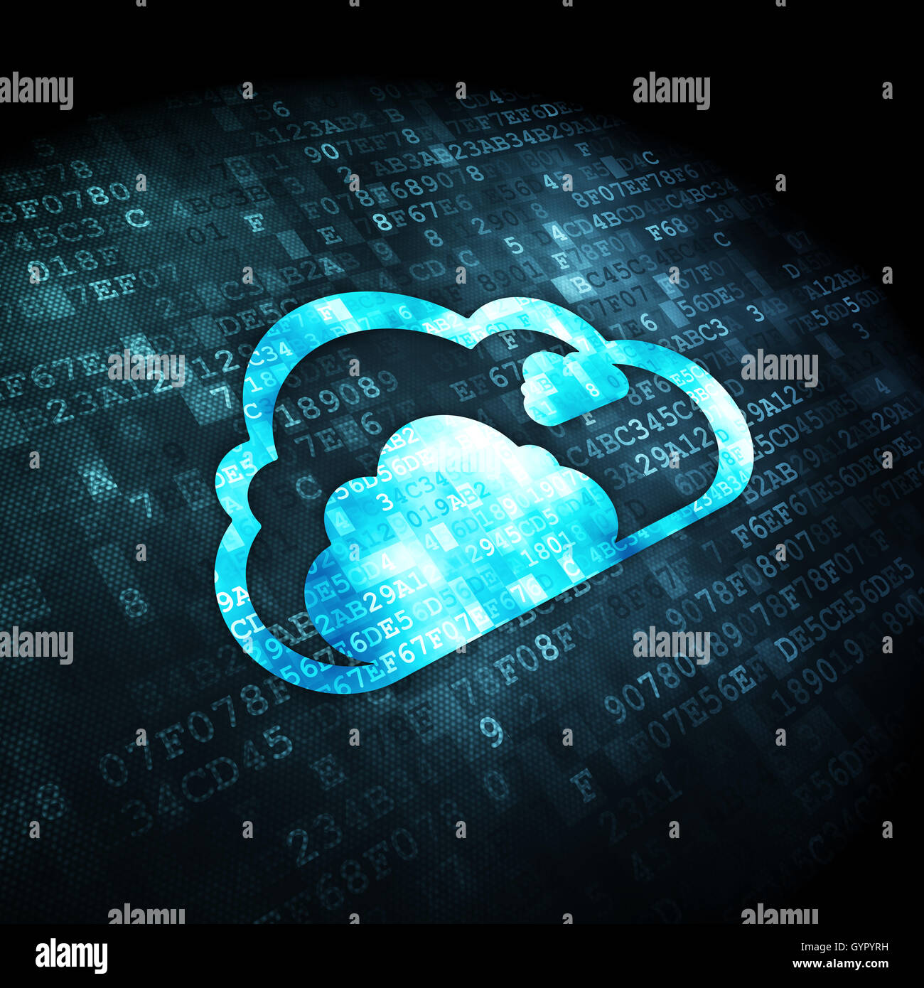 Cloud computing concept: Cloud on digital background Stock Photo - Alamy