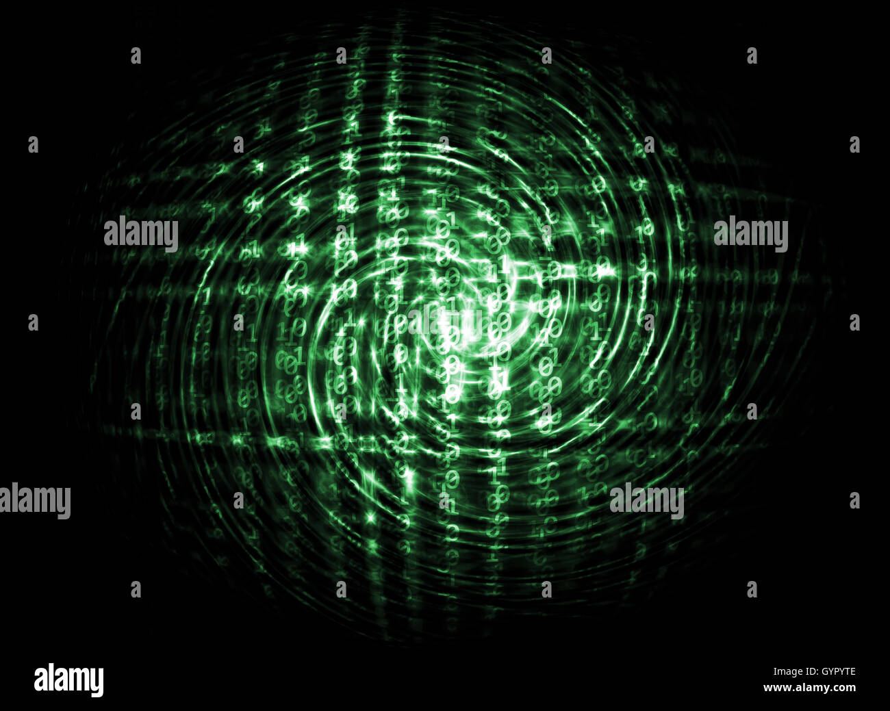 Glowing digital code on a dark background Stock Photo - Alamy