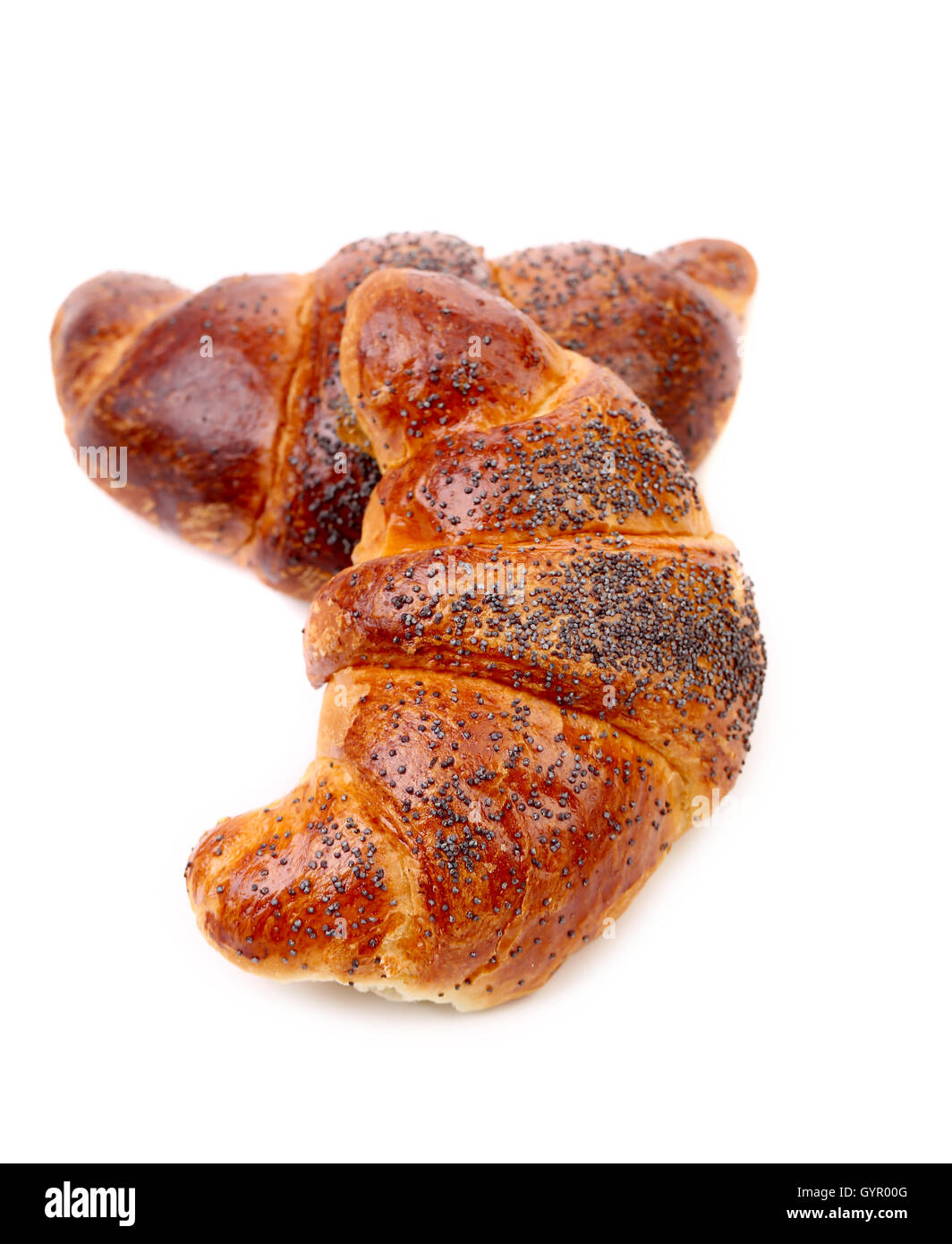 Appetizing croissants with poppy Stock Photo - Alamy