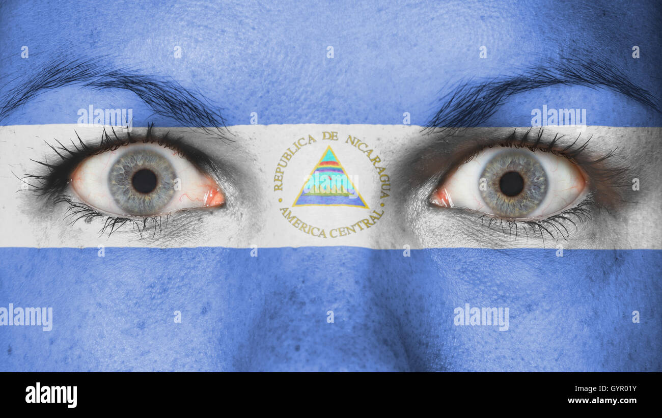 Close up of eyes with flag Stock Photo - Alamy