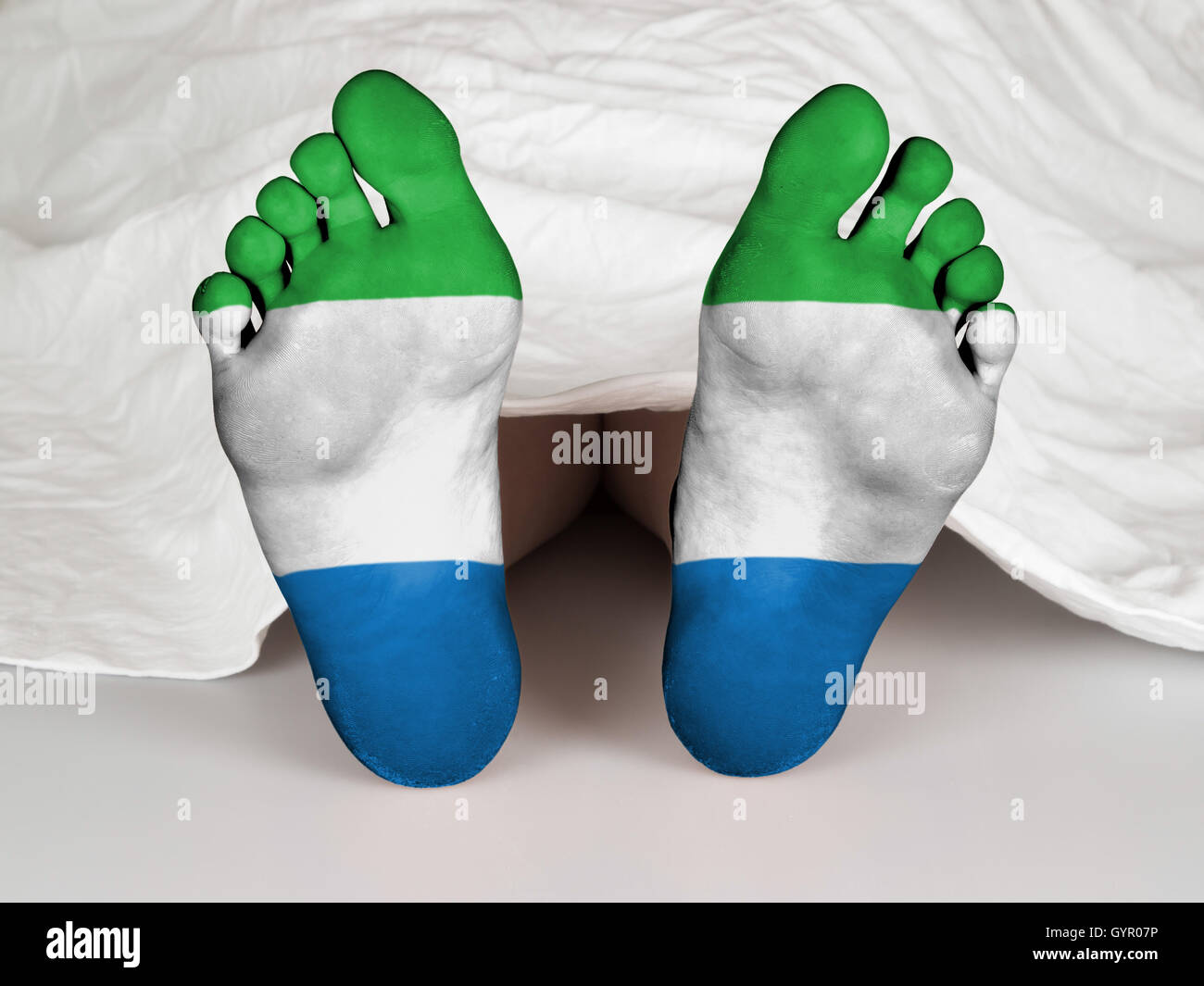 Feet with flag Stock Photo - Alamy