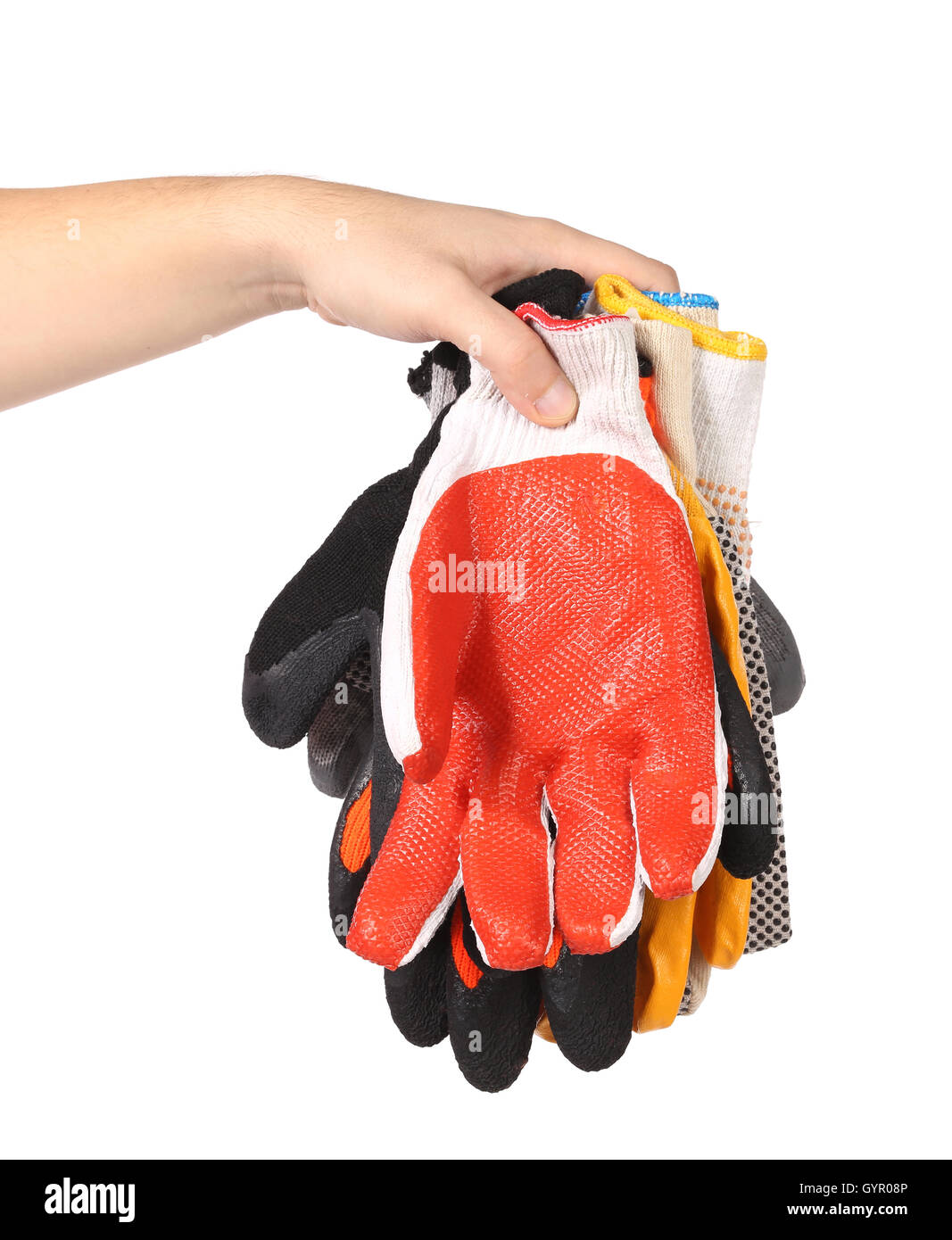 Rubber gloves on a hand Stock Photo - Alamy