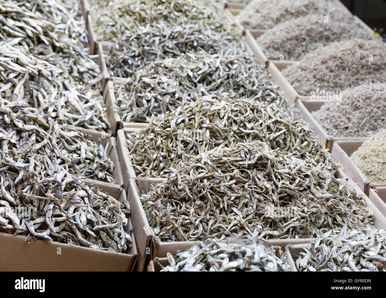 Box assorted small fish hi-res stock photography and images - Alamy