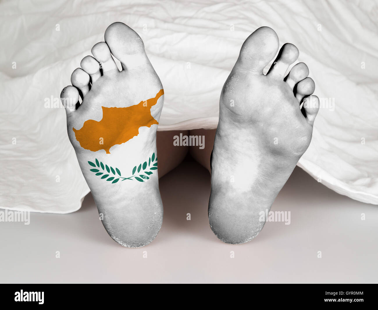 Feet with flag Stock Photo - Alamy