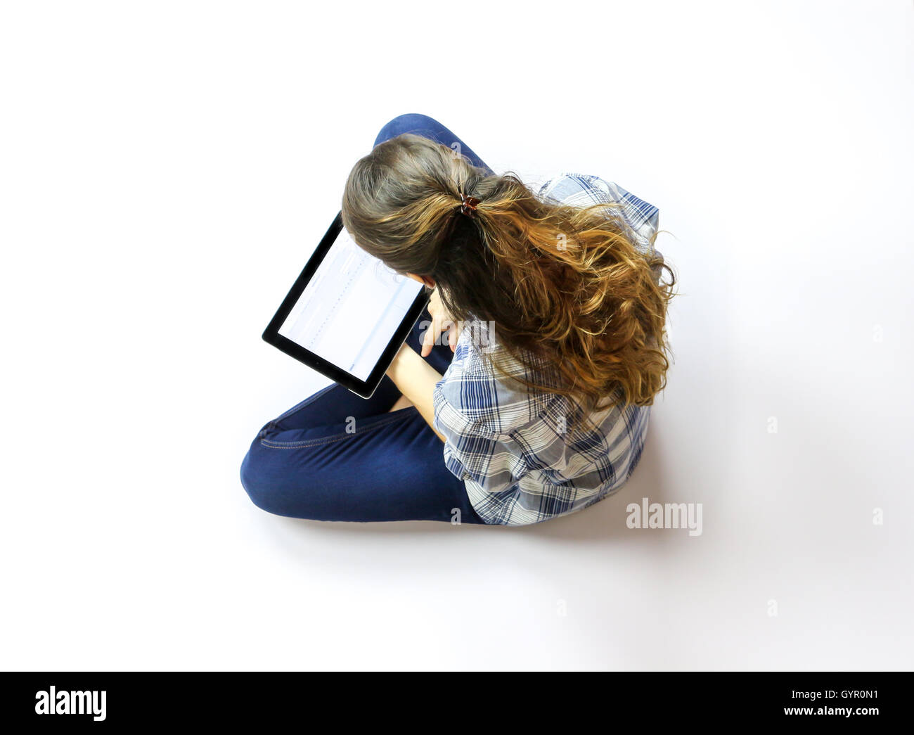 Using a Tablet Stock Photo - Alamy