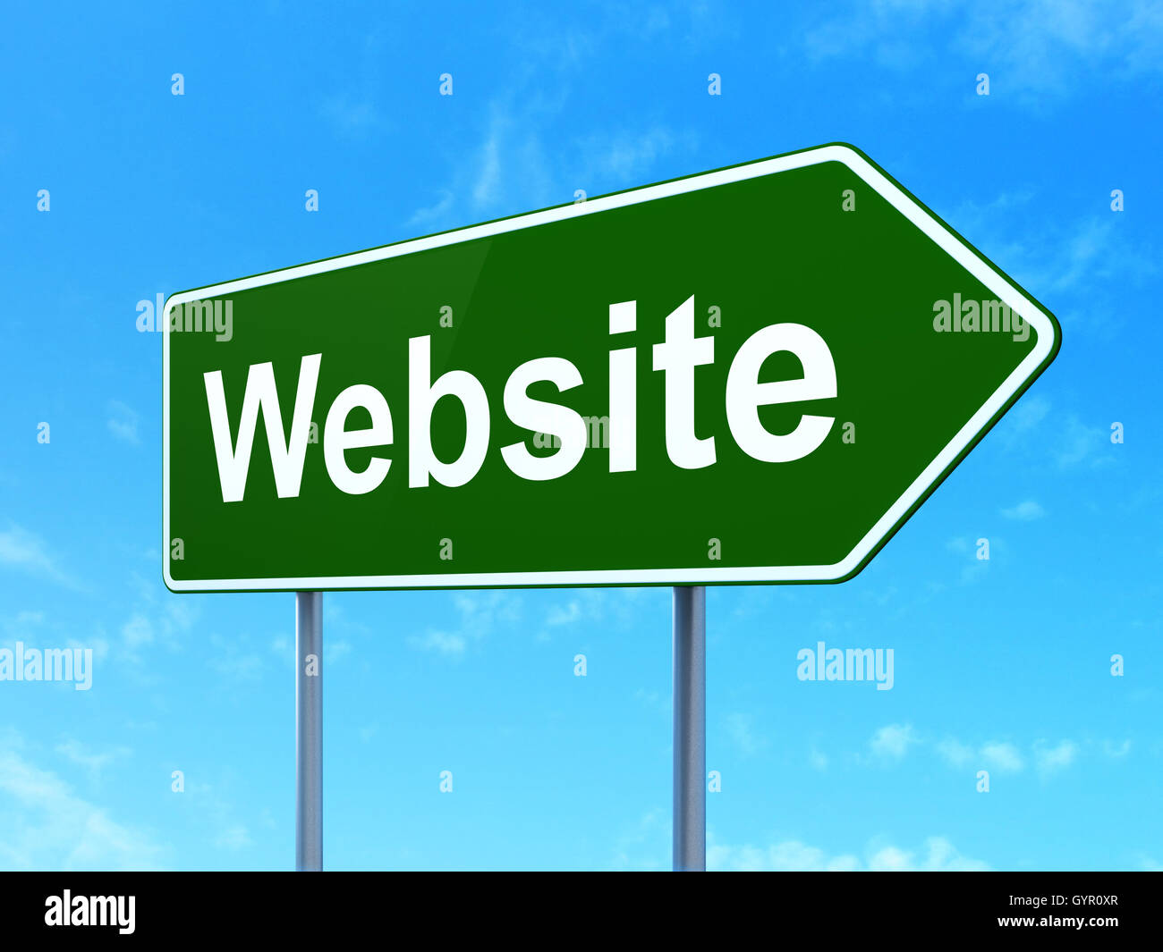 Web development concept: Website on road sign background Stock Photo ...