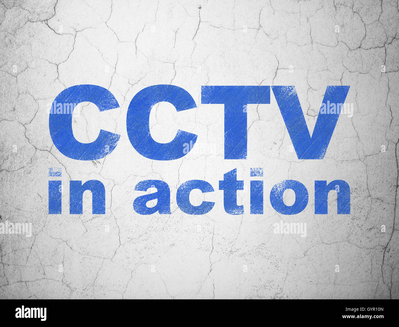 Protection concept: CCTV In action on wall background Stock Photo - Alamy