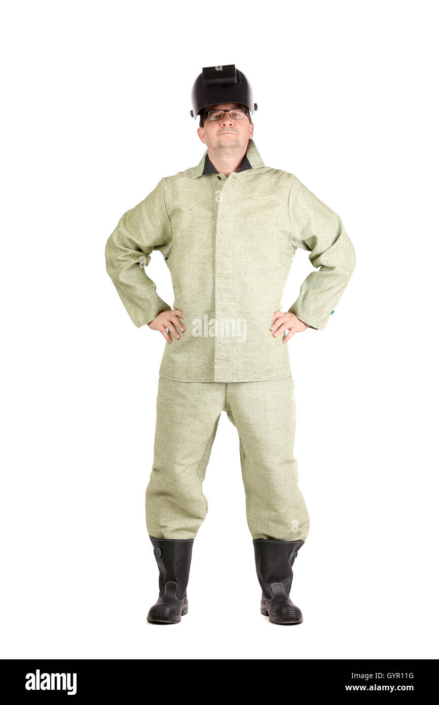 Confident welder in the mask Stock Photo - Alamy