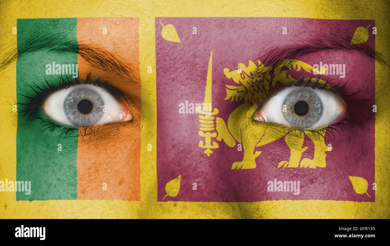 Close up of eyes with flag Stock Photo - Alamy