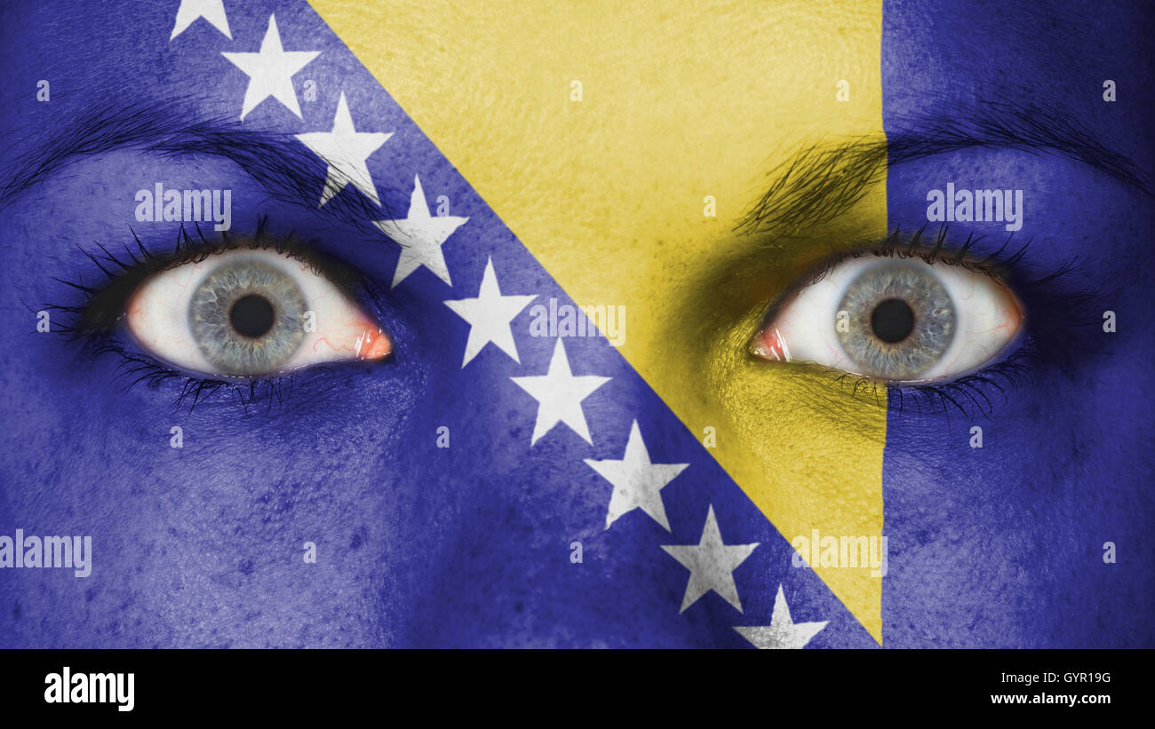 Close up of eyes with flag Stock Photo - Alamy