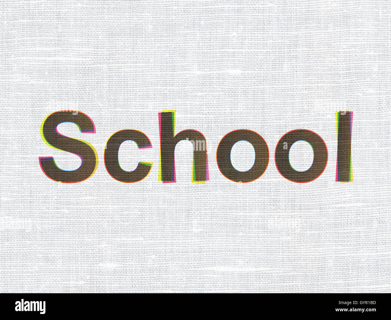 Education concept: School on fabric texture background Stock Photo - Alamy