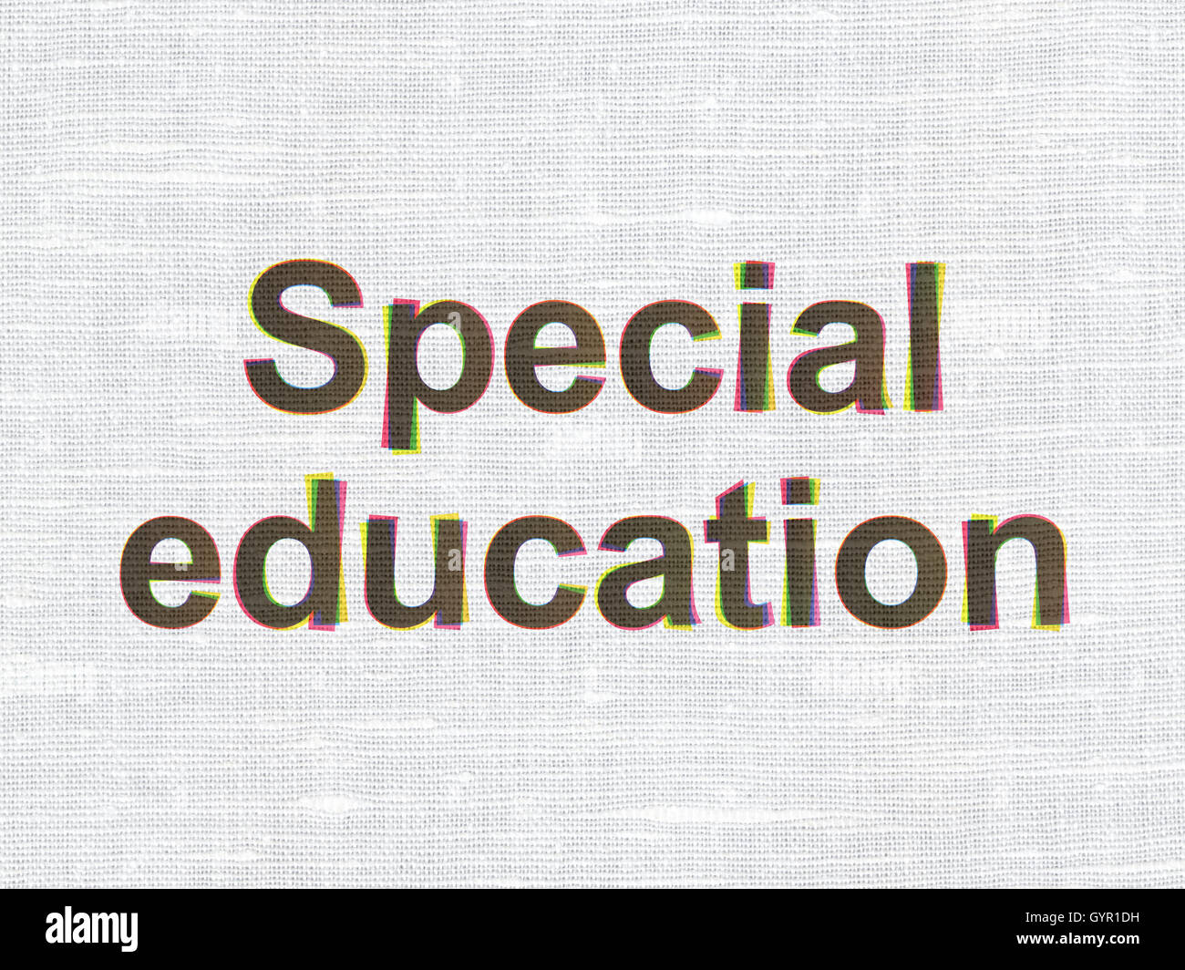 Education concept: Special Education on fabric texture background Stock ...
