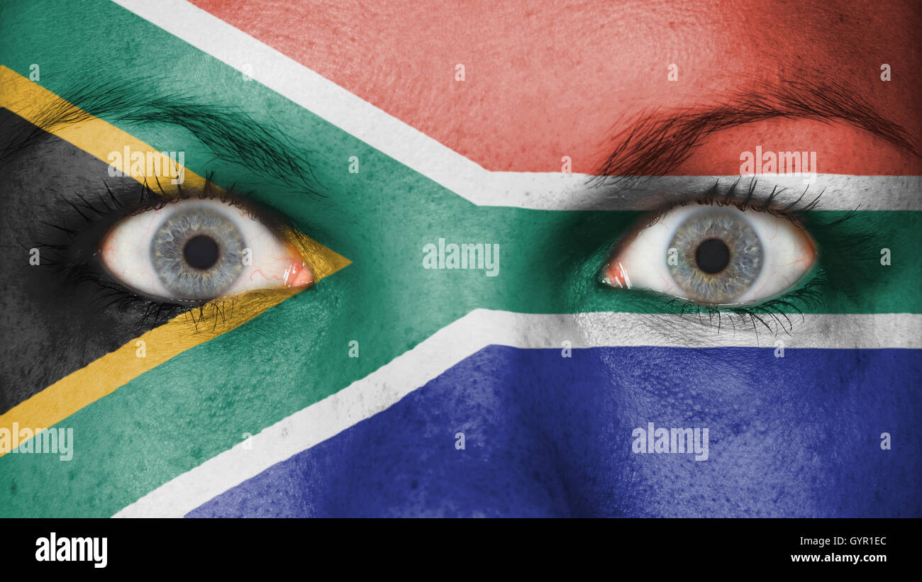 Close up of eyes with flag Stock Photo - Alamy