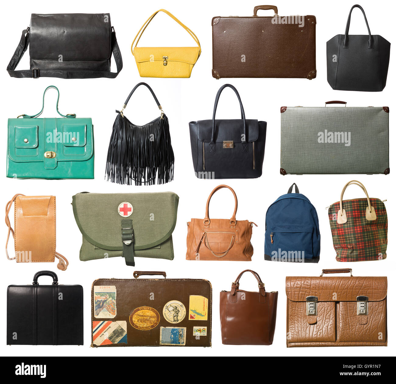 Collage of bags Stock Photo - Alamy
