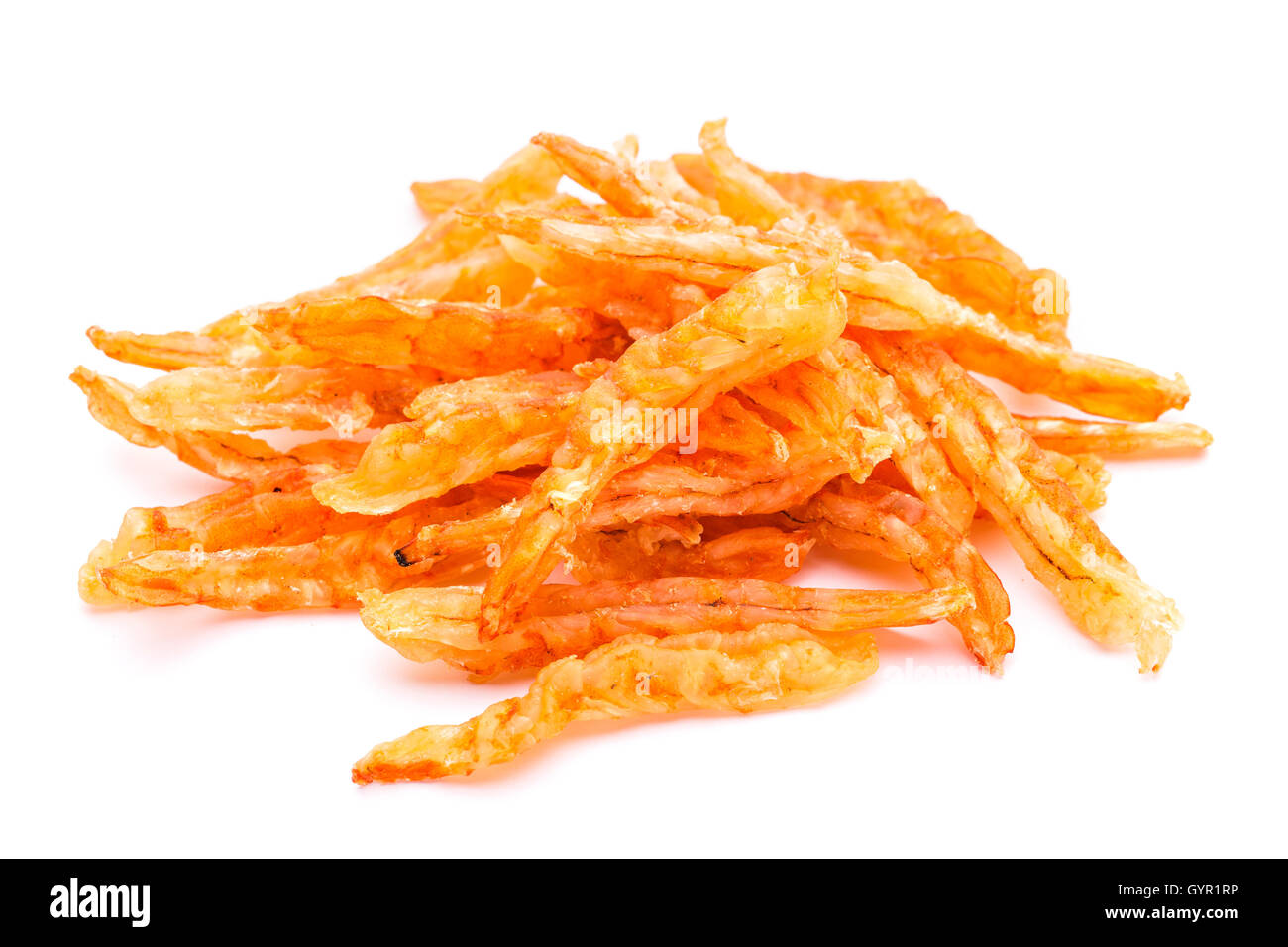 Dried shrimp isolated on white Stock Photo - Alamy